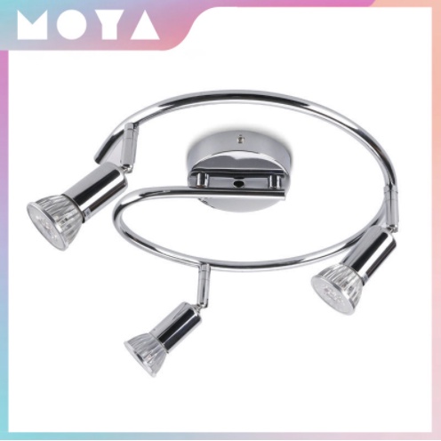 Ceiling Light 3 Spot Ceiling Lamp Rotatable 3 Led Light Chrome Plated ...