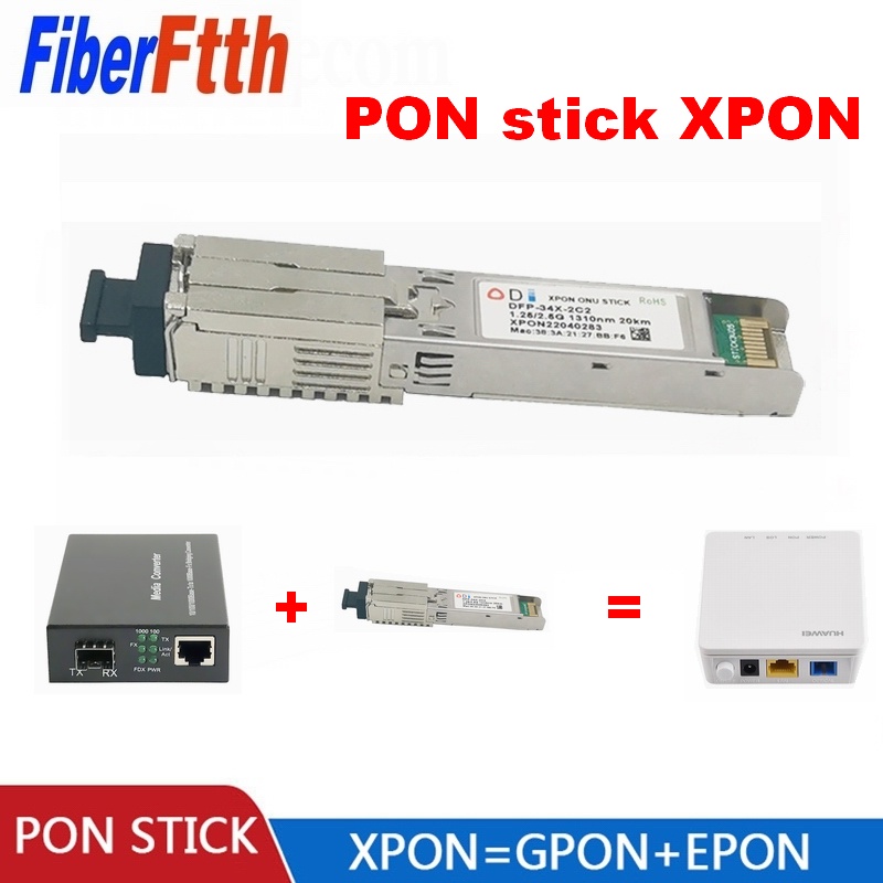 PON STICK XPON SFP ONU Stick With MAC SC Connector DDM PON Module 1490 ...