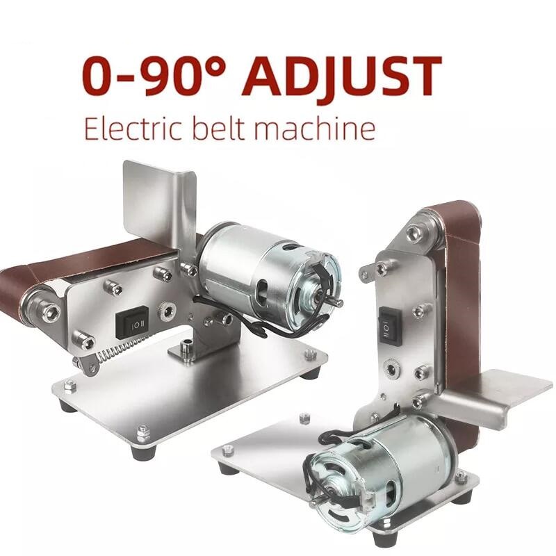 Mini Belt Sander Edges Sharpener Machine Belt Grinder Electric Belt ...