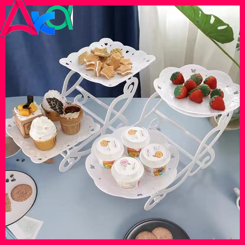 Decorative cake stand with lid,dessert serving tray,fruit/cupcake ...