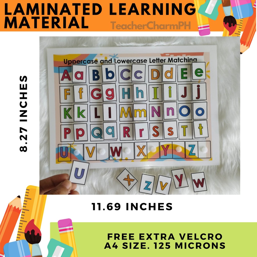 Uppercase & Lowercase Letter Matching Detachable Learning Material ...