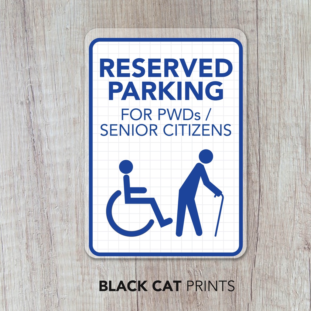 No Parking / Reserved Parking Sign / Park Facing the Wall Sign ...