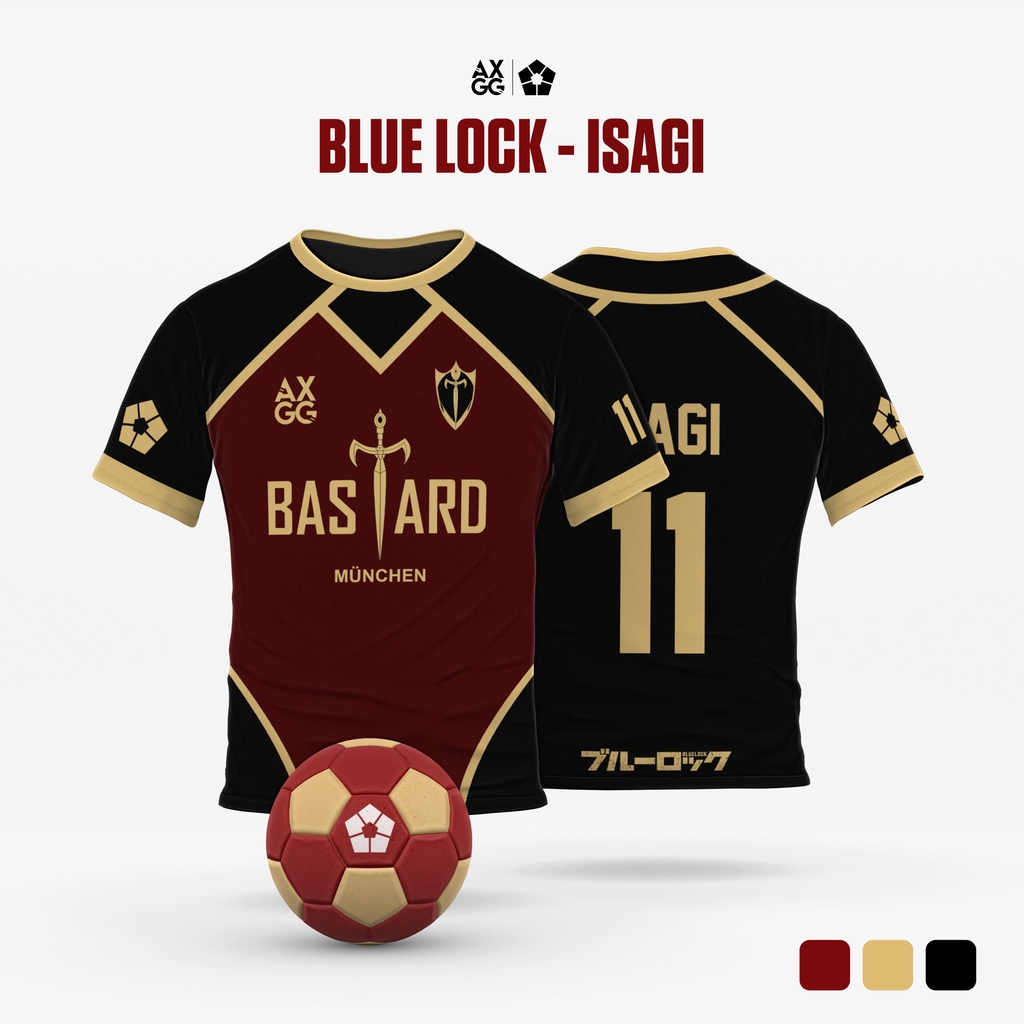 AXGG " Blue Lock - B Munchen - Isagi " Unisex Anime Jersey Shorts & T ...