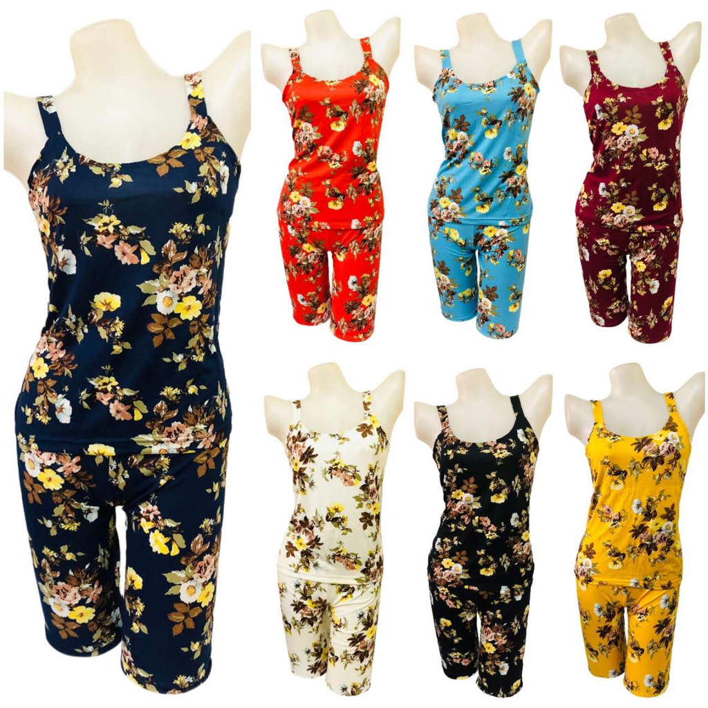 Floral Spaghetti Sando Terno Tokong FREESIZE (can fit up to large ...