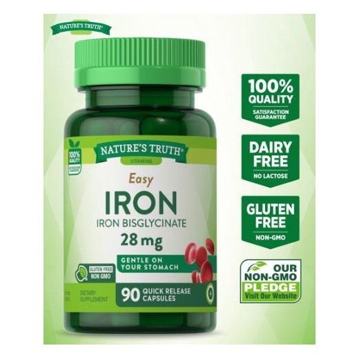 Nature's Truth Easy Iron 28mg 90 Capsules | Shopee Philippines