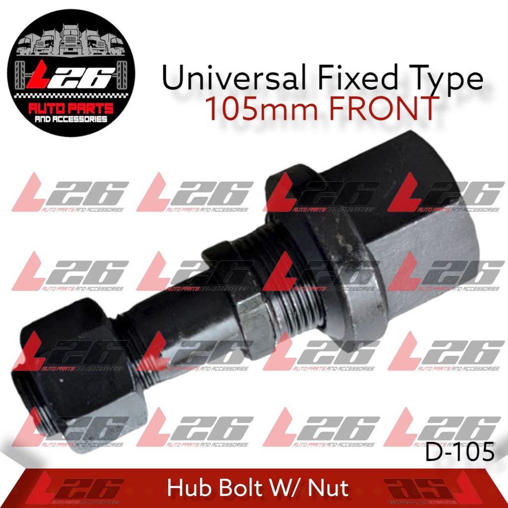 Universal Fixed Type HUB BOLT WITH NUT FRONT D-105 105mm | Shopee ...