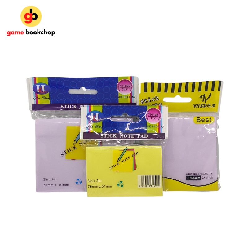 Sticky Notes (100 sheets per pack), Assorted Colors | Shopee Philippines