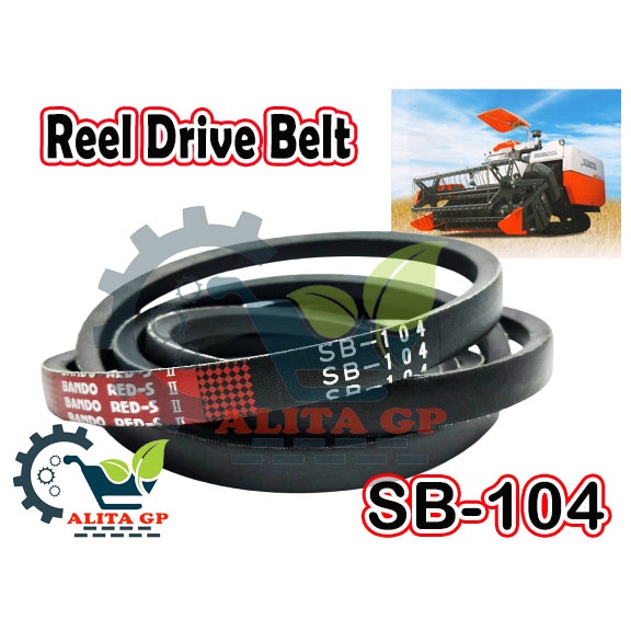 Reel Drive Belt SB 104 For Harvester Kubota DC35 By Bando Red-S II 2 ...