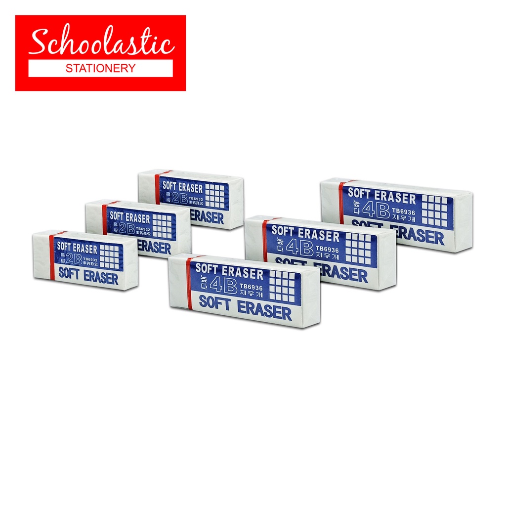 2B/4B tebang Soft Eraser (3pcs/set) | Shopee Philippines