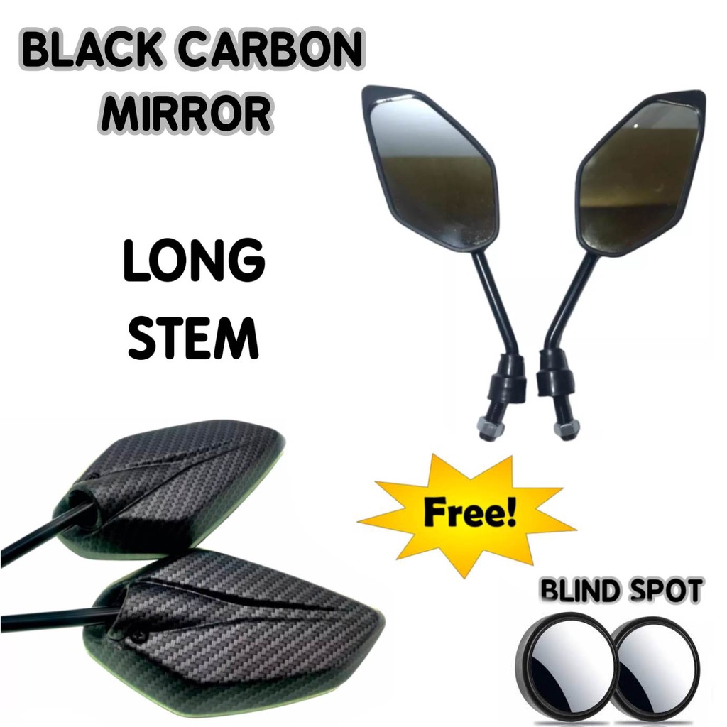 YAMAHA Mio i - Side Mirror Carbon Black | Long Stem | Dahon Type | FREE ...