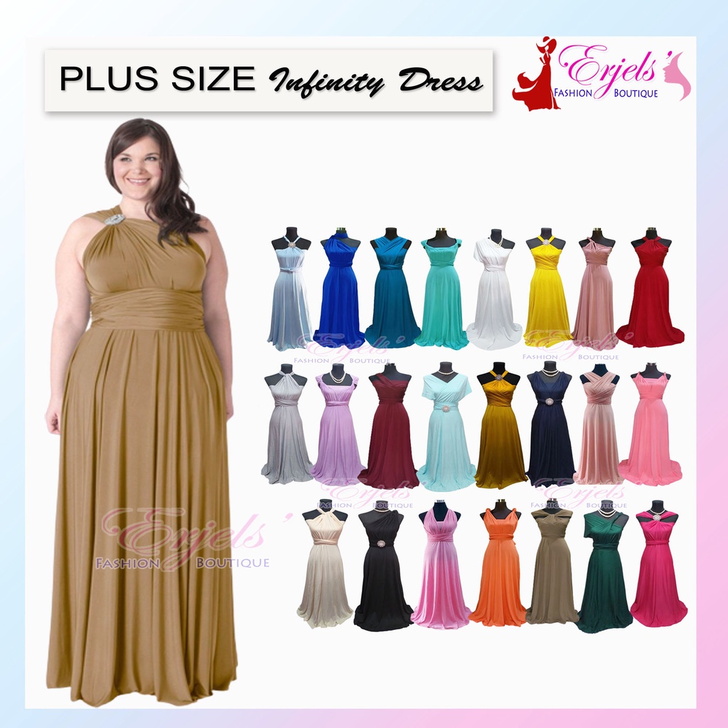 PLUS SIZE Infinity Dress With Tube Floor Length | Can fit to 34-42 ...