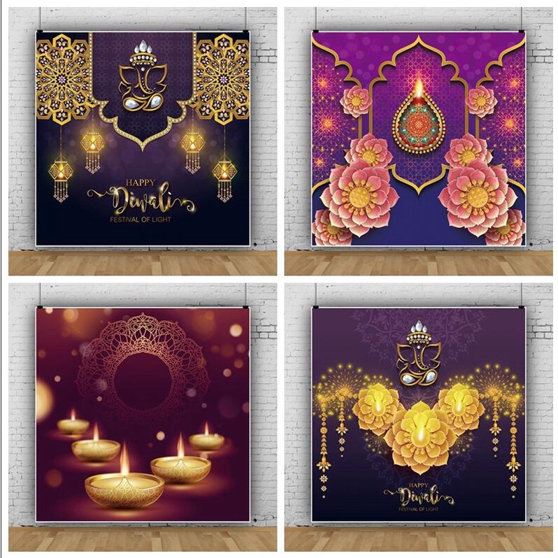 6x6ft Diwali Photography Background Diwali Theme Party Backdrop Banner ...