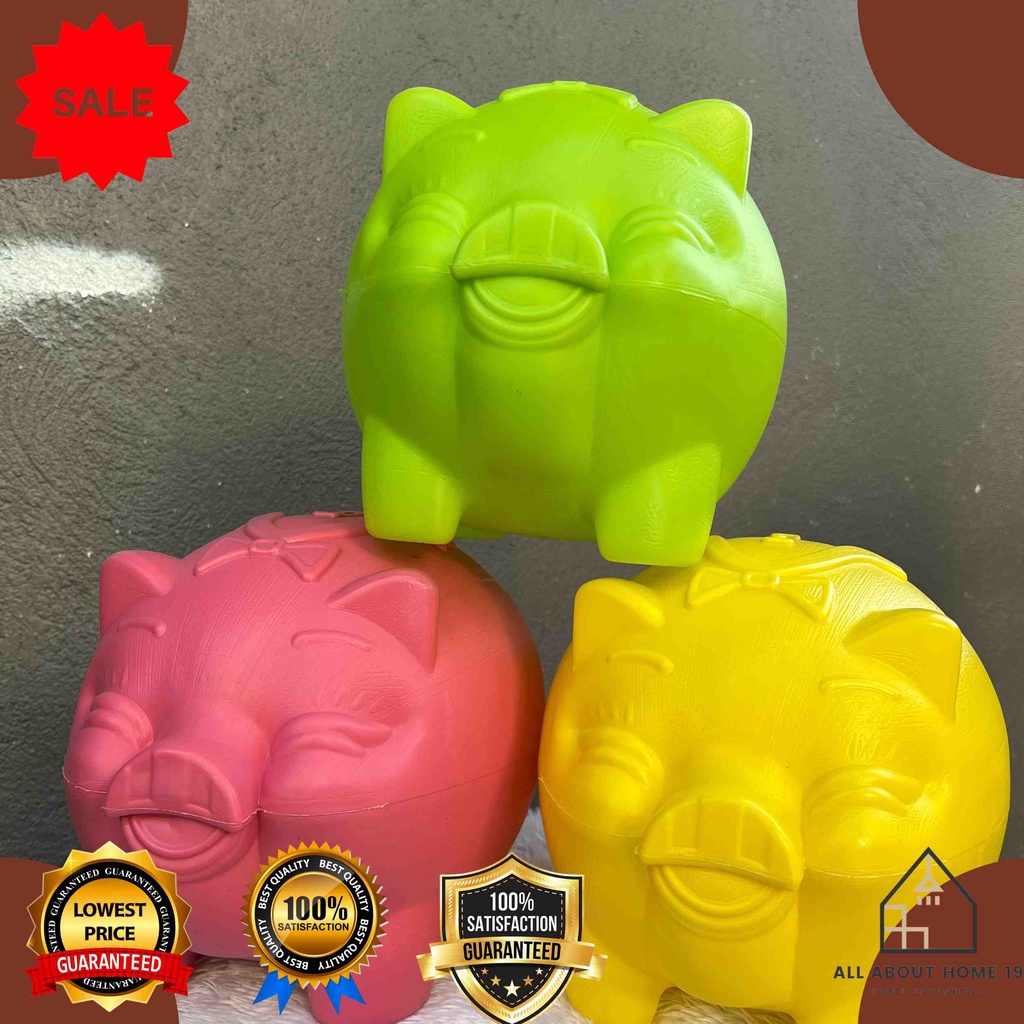 Large Classic Cute Plastic Piggy Coin Bank Coin Bank Alcancia Large ...