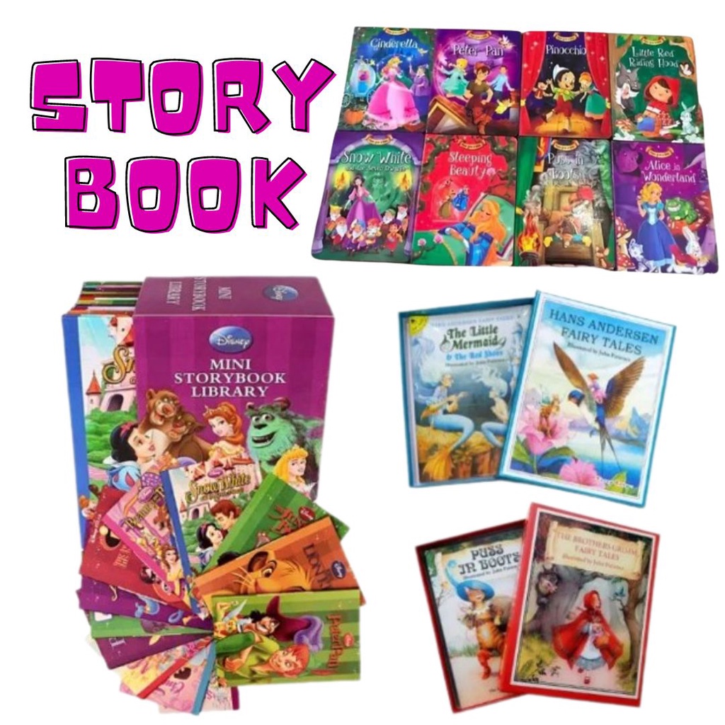 MnKC 12 in 1 Mini Storybook Library Kids Toddler Children Story Book ...