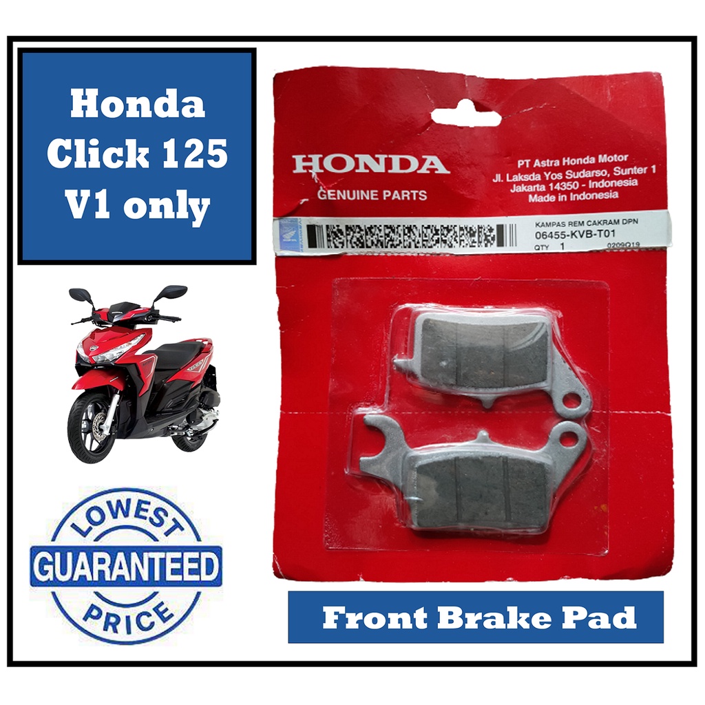 Honda Front Brake pad for Click 125/150 V1 only | Shopee Philippines