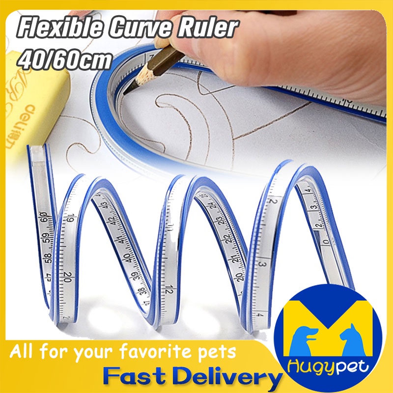 40/60cm Flexible Curve Ruler Drafting Drawing Tailor Soft Clothing ...