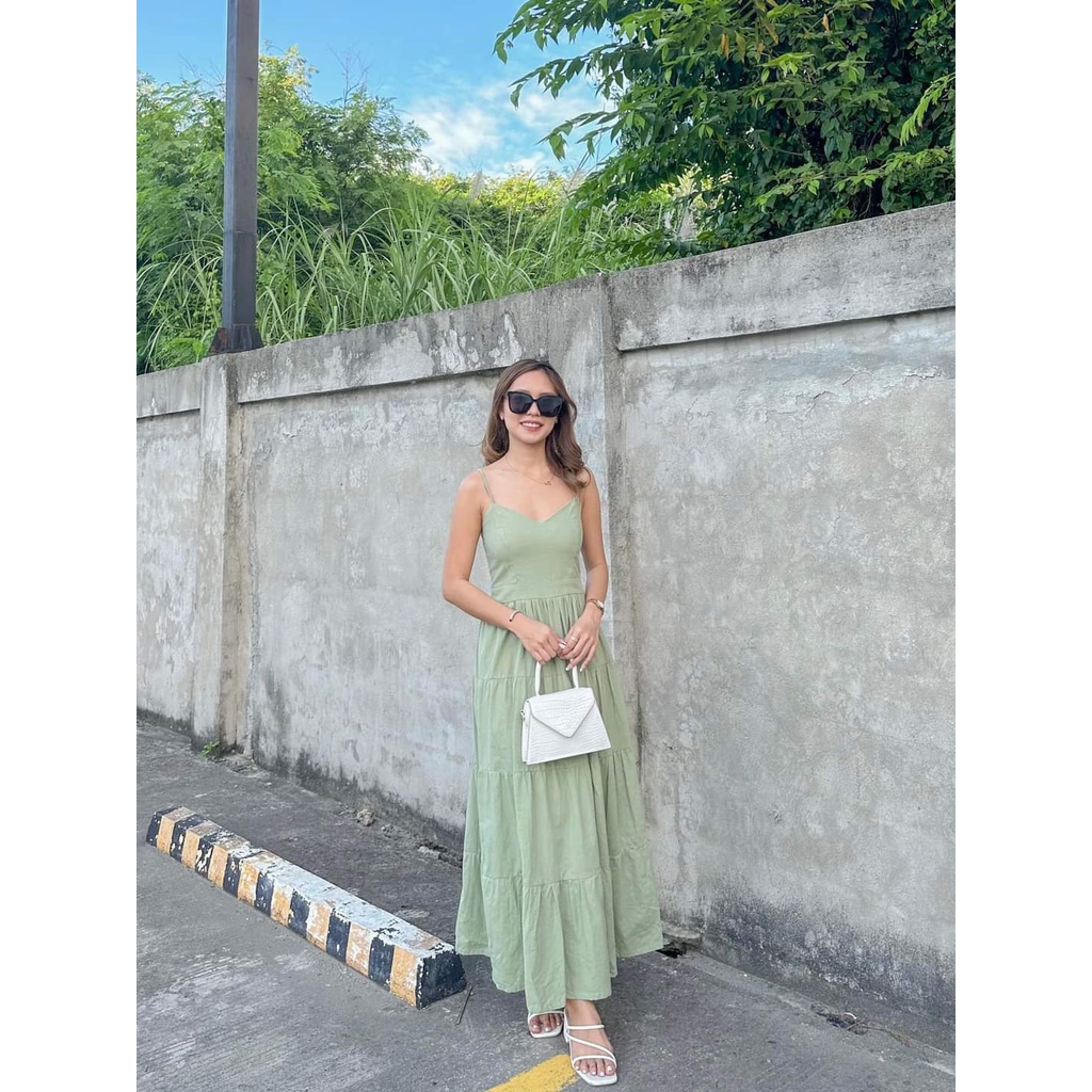 Fashionable Alena Sexy Smocked Back Maxi Long Dress Sleeveless Casual ...