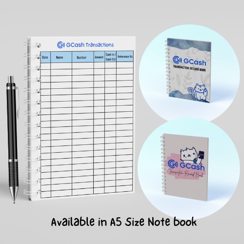 Gcash Transaction Notebook 50 leaves 100pages A5 Size | Shopee Philippines