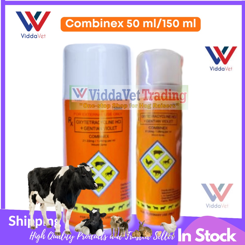 Viddavet Combinex Wound Spray for pets livestock poultry pigs gamefowl ...