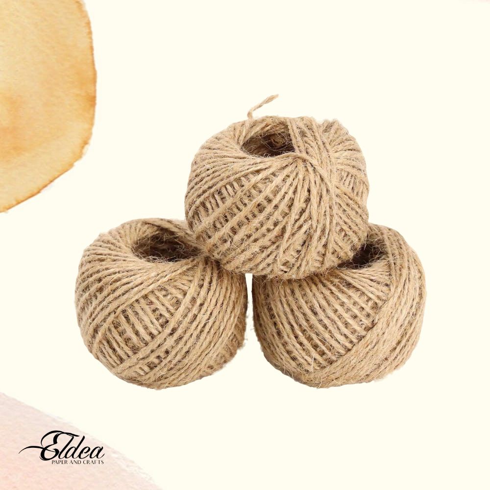 10/25/50 meters 2mm Jute String Roll for hang tags, gift tags, DIY deco ...