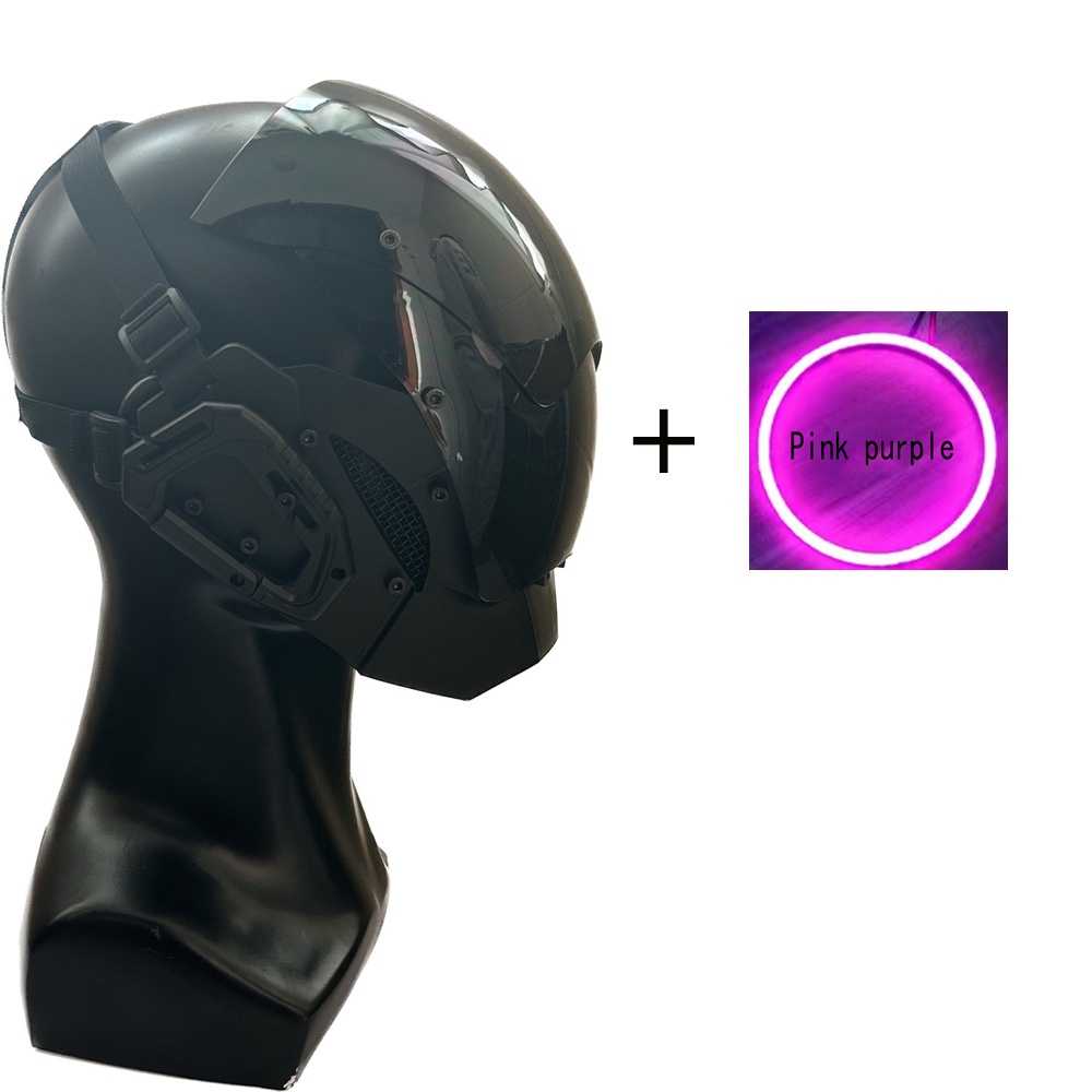 7 LED colors to choose from Cyberpunk Mask Selectable Led Samurai ...