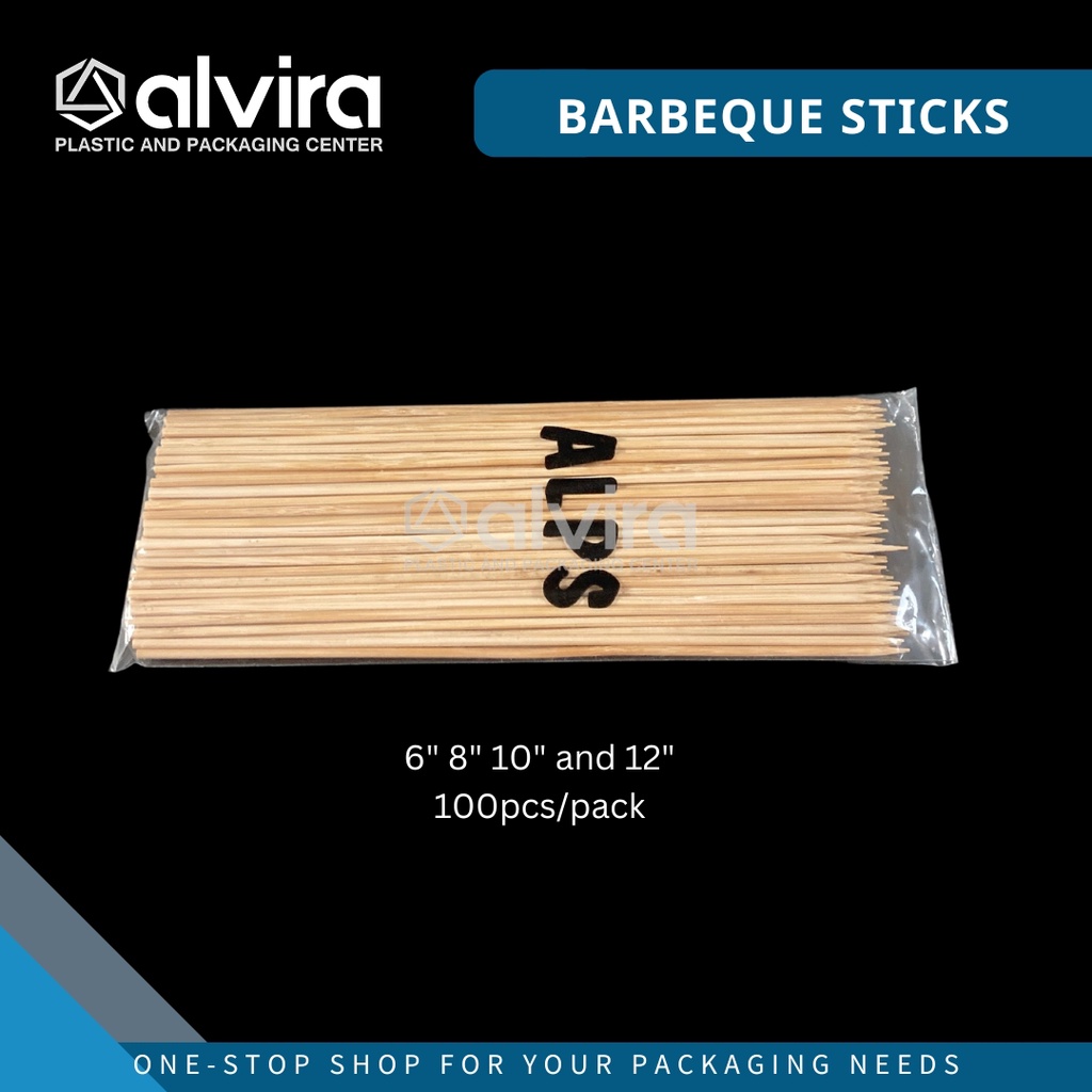 Barbeque (BBQ) Sticks 6 8 10 and 12 inches 100pcs/pack | Shopee Philippines