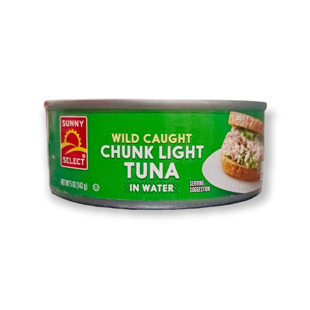 (USA) Sunny Select Wild Caught Chunk Light Tuna in Water. 142 grams ...