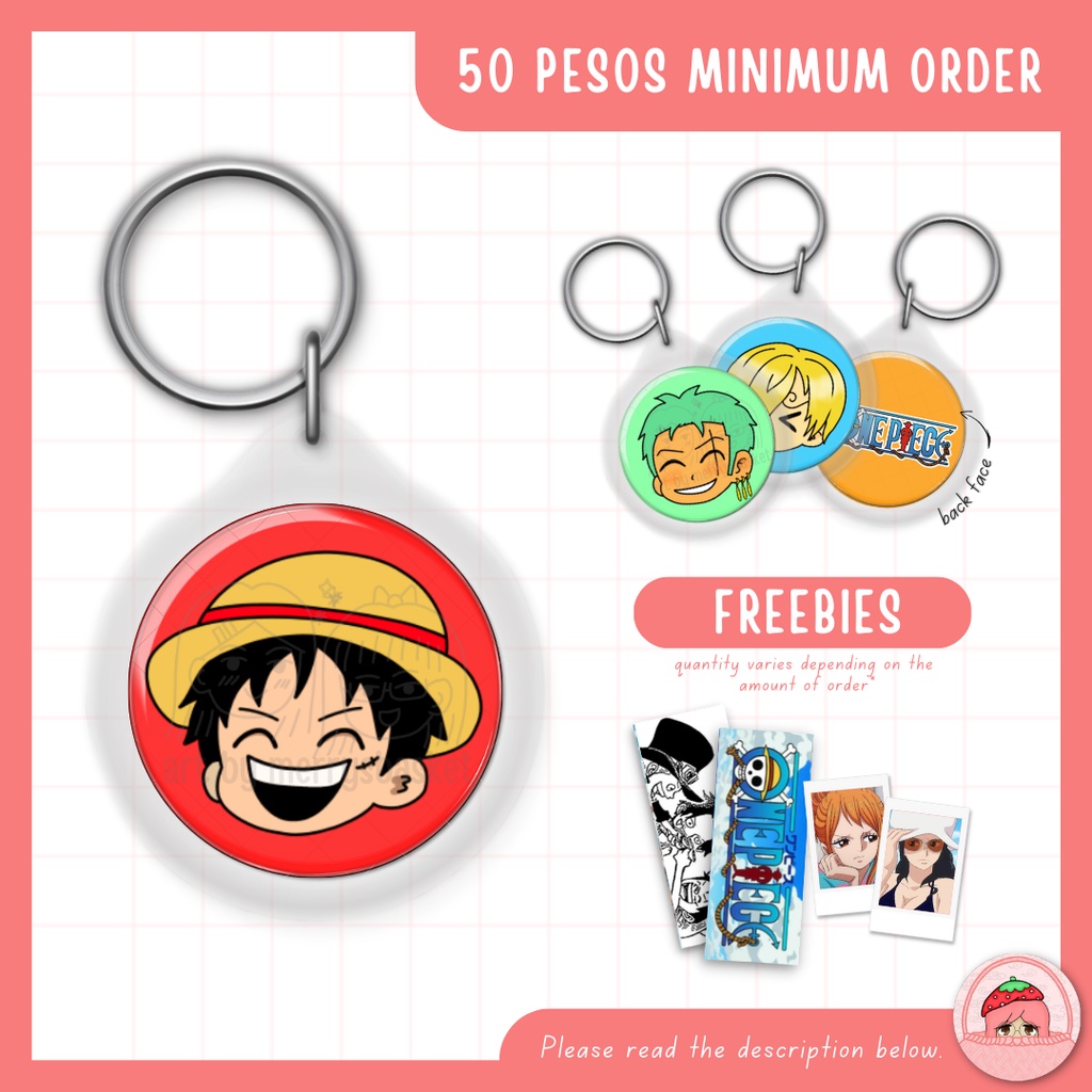 ONE PIECE ANIME ACRYLIC KEYCHAINS (VER. 1) | Shopee Philippines