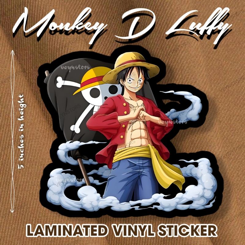 ONE PIECE LUFFY LAMINATED VINYL STICKER | Shopee Philippines