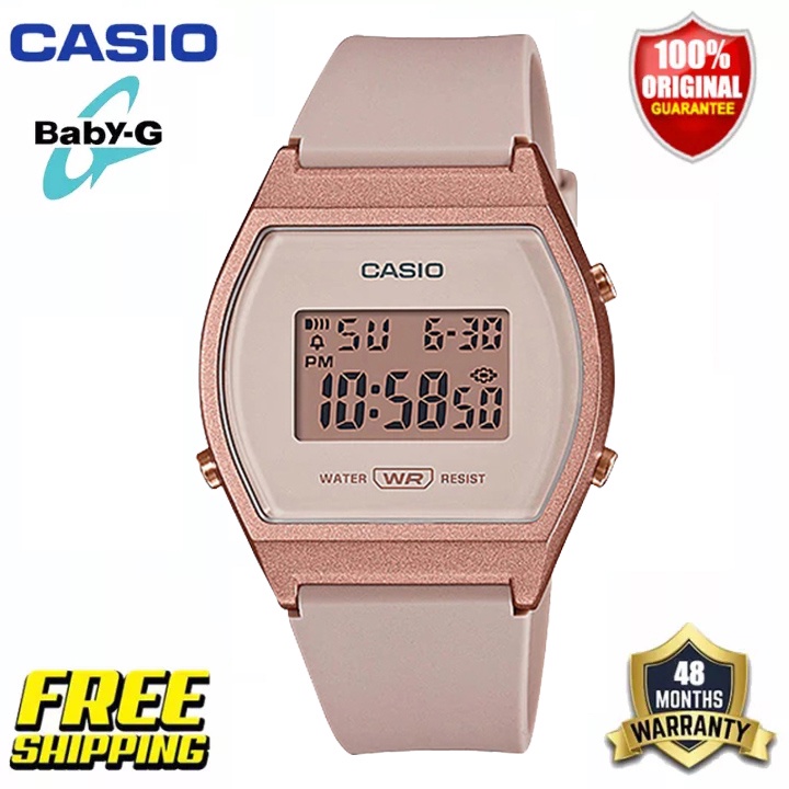 (2 Years Warranty) Casio Cherry Blossom LW-204 LED Digital Sports Women ...