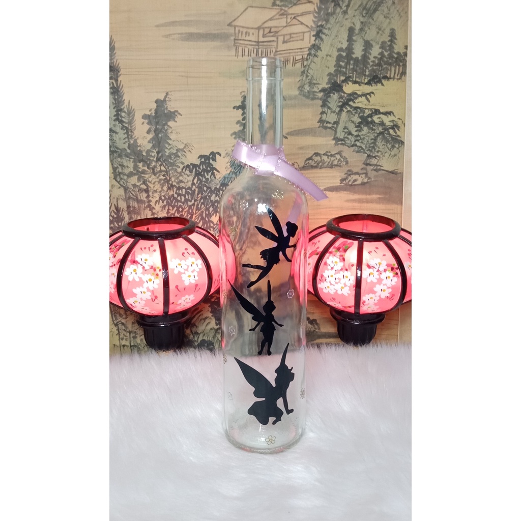 12.5" TINKER BELL HAND MADE VASE BOTTLE GLASS DISPLAY - JAPAN | Shopee ...