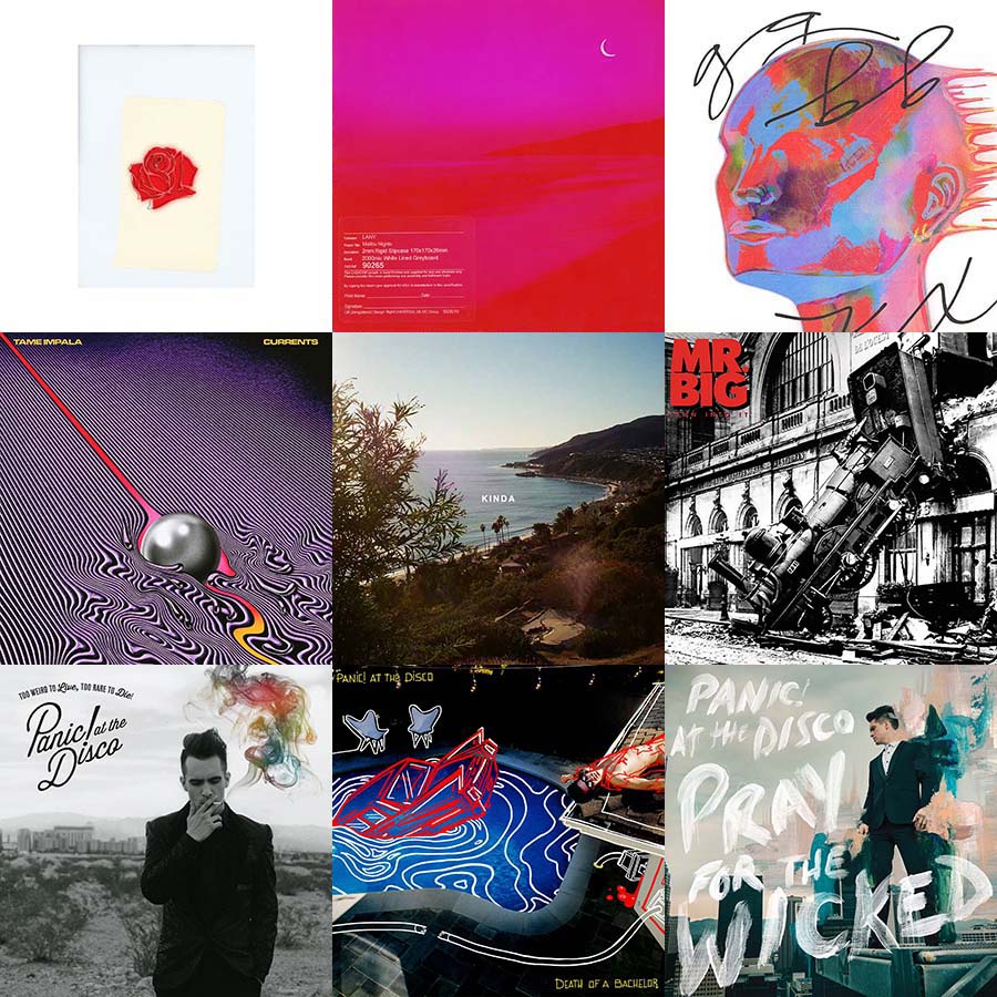 LANY/Panic! At The Disco/Tame Impala/Mr. Big Album Covers [Vinyl-Style ...
