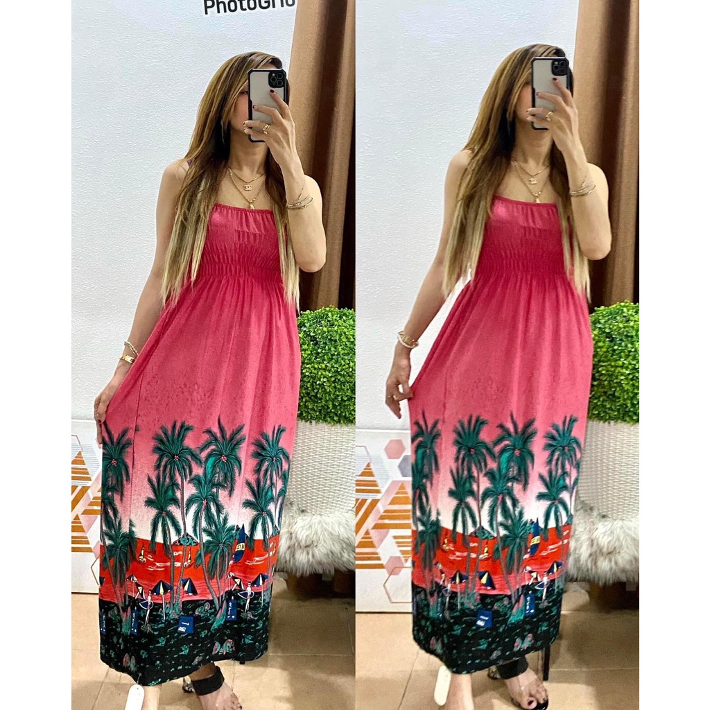 Assorted Long Daster Pambahay / Maternity dress / Summer tube smocking ...