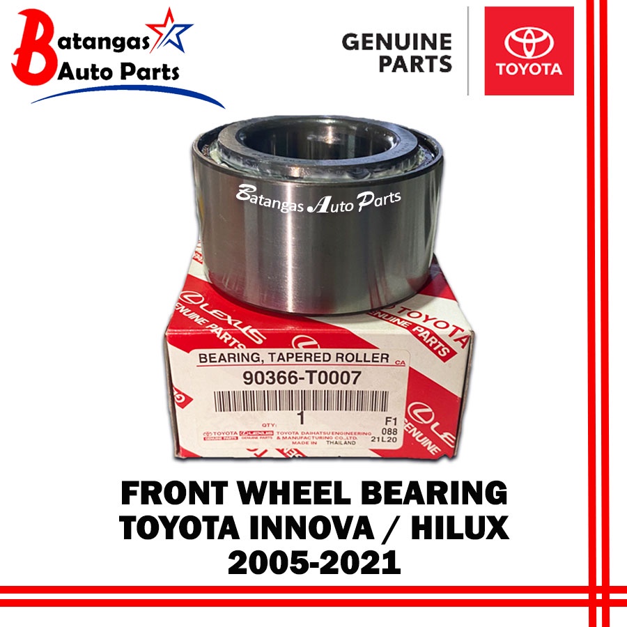 GENUINE FRONT WHEEL BEARING TOYOTA INNOVA / HILUX 4X2 2005-2021 1PC ...