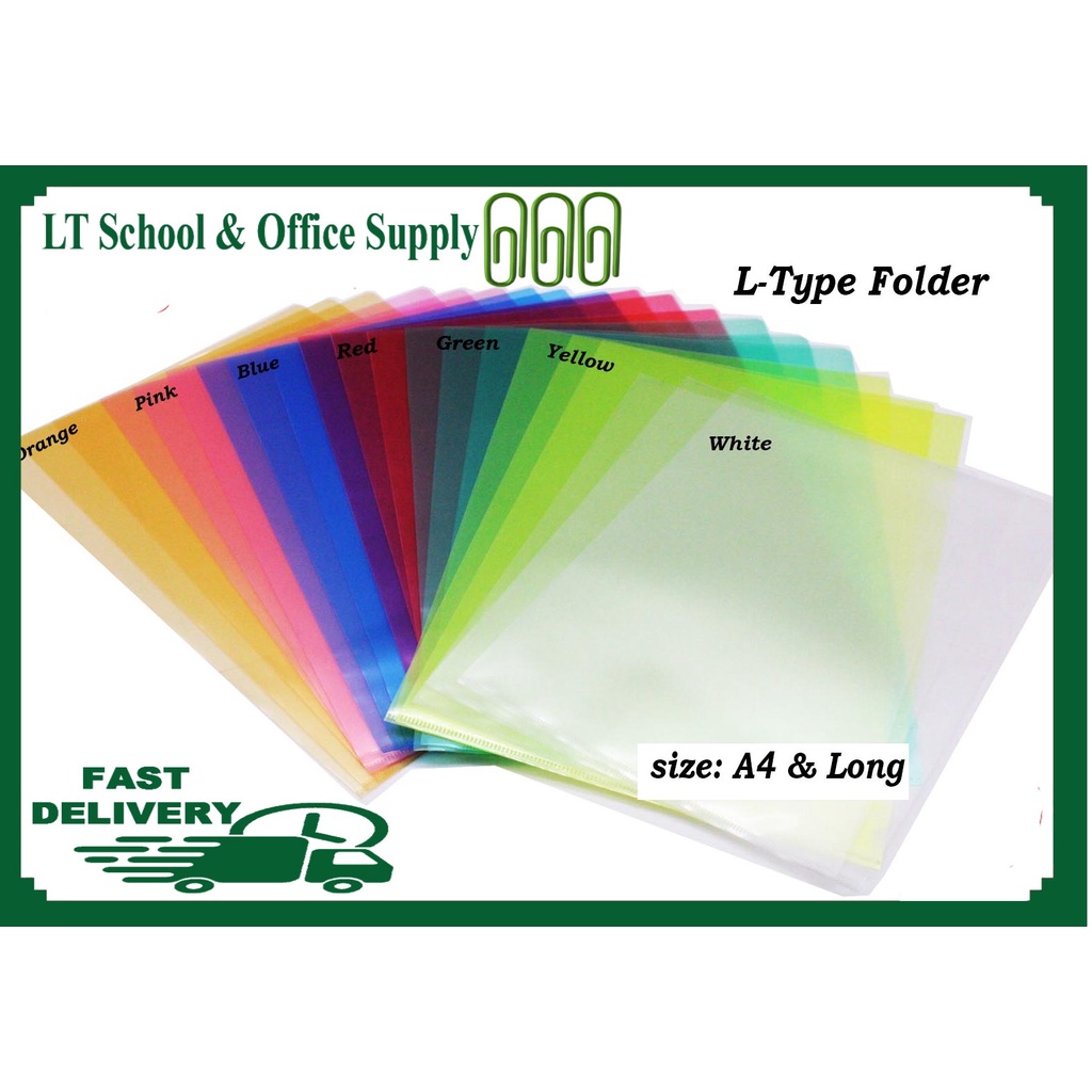1pce Transparent document L-type Folder Size A4 & Long | Shopee Philippines