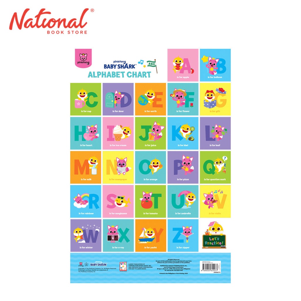 Pinkfong Baby Shark Alphabet Chart - Learning Aid for Kids | Shopee ...