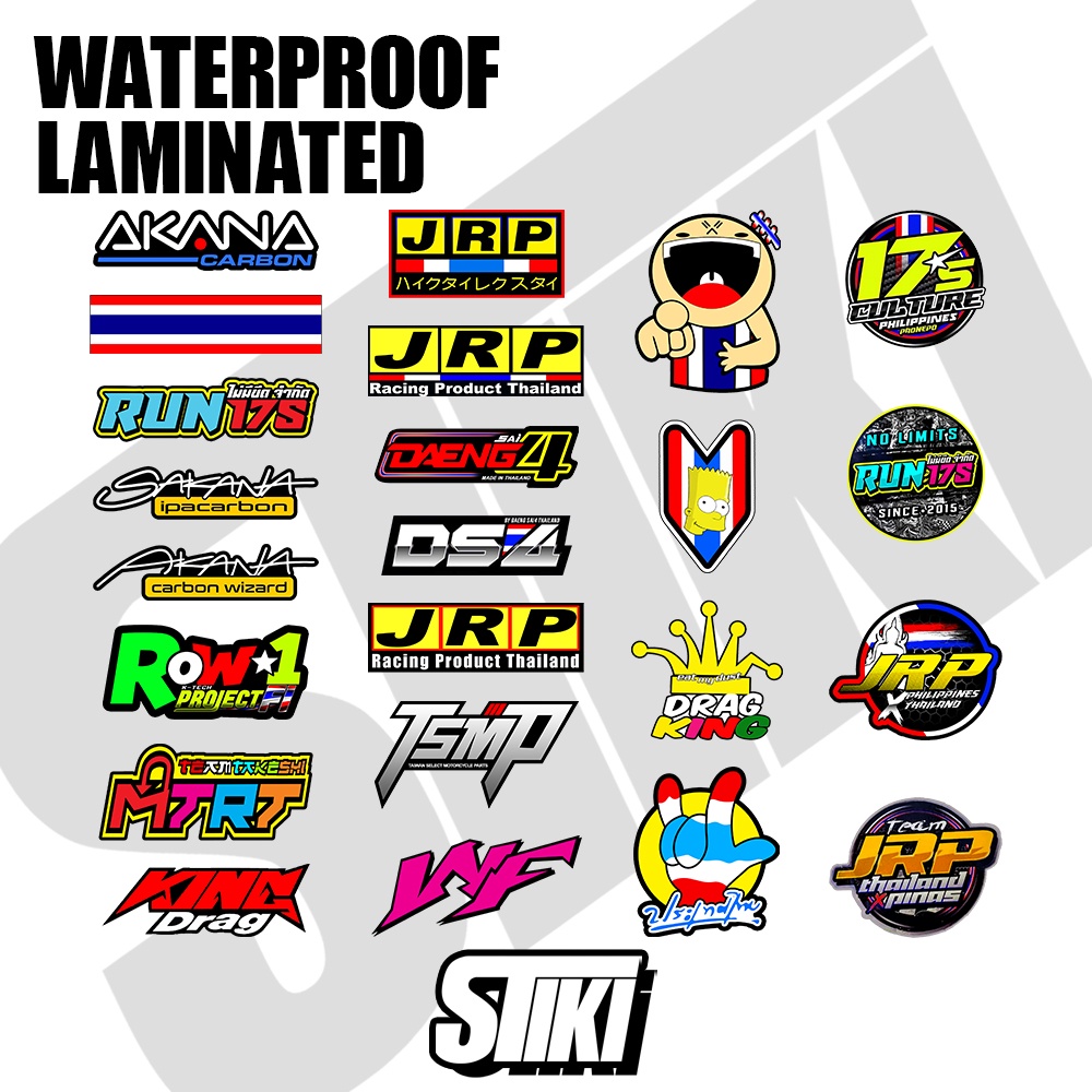 JRP THAI KING DRAG RUN17S THAIFLAG Vinyl Sticker WATERPROOF | Shopee ...