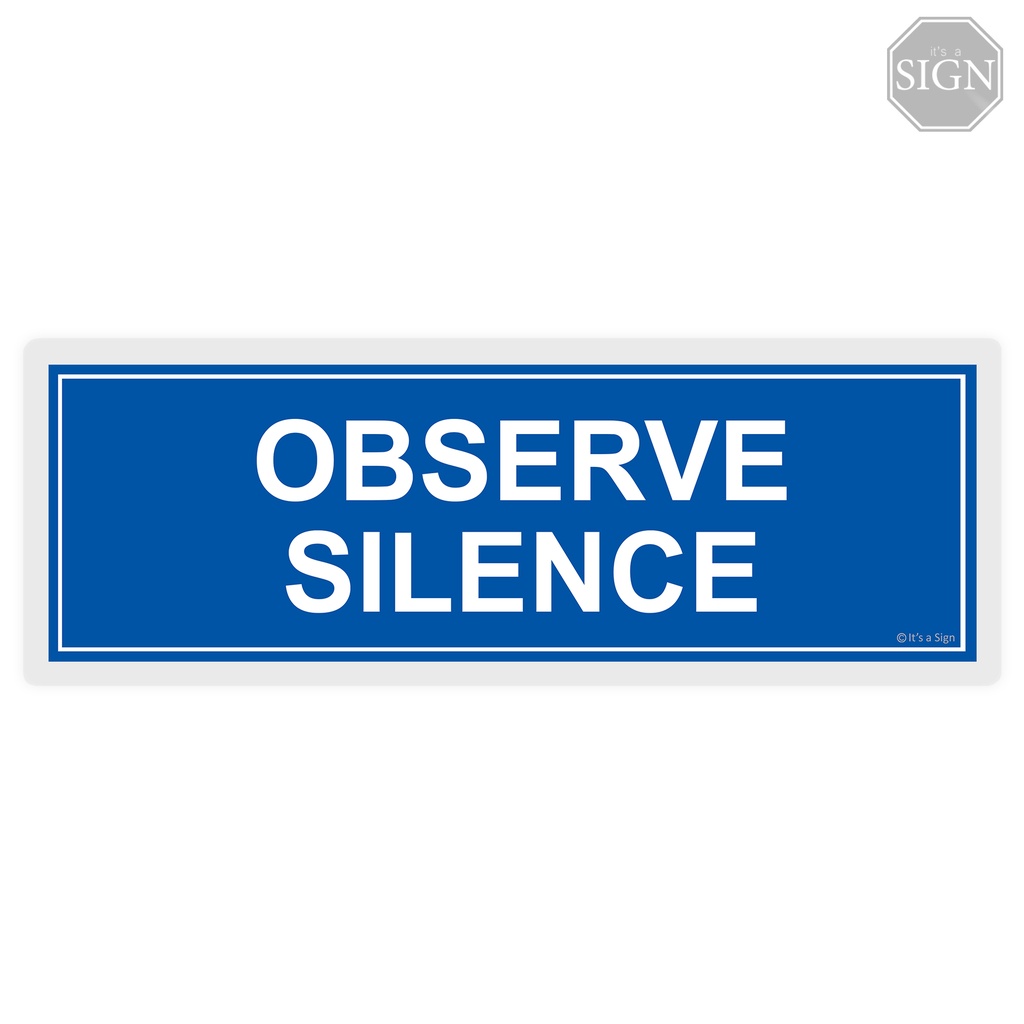 Observe Silence - Laminated Signage - 4 x 11 inches | Shopee Philippines