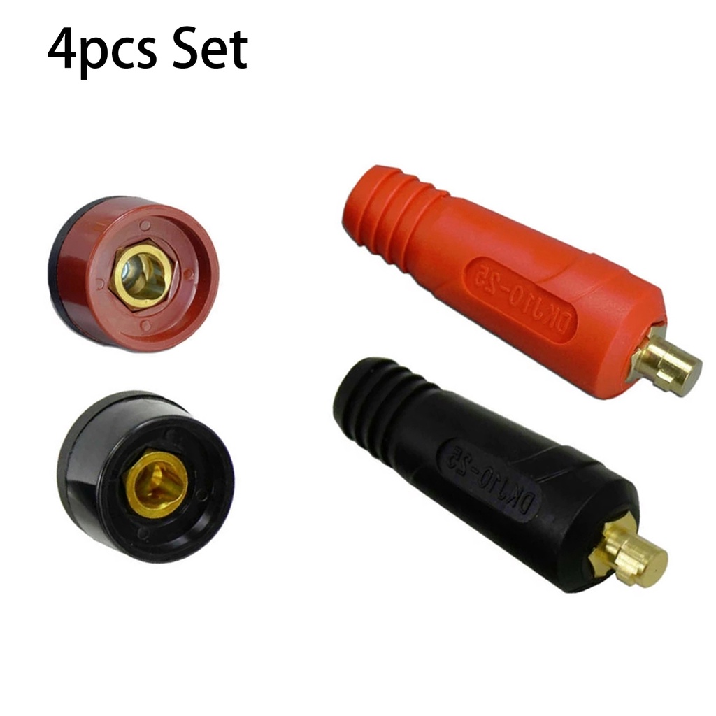 4Pcs Tig Welding Cable Panel Connector-Plug Socket Dkj10-25 Dkz10-25 ...