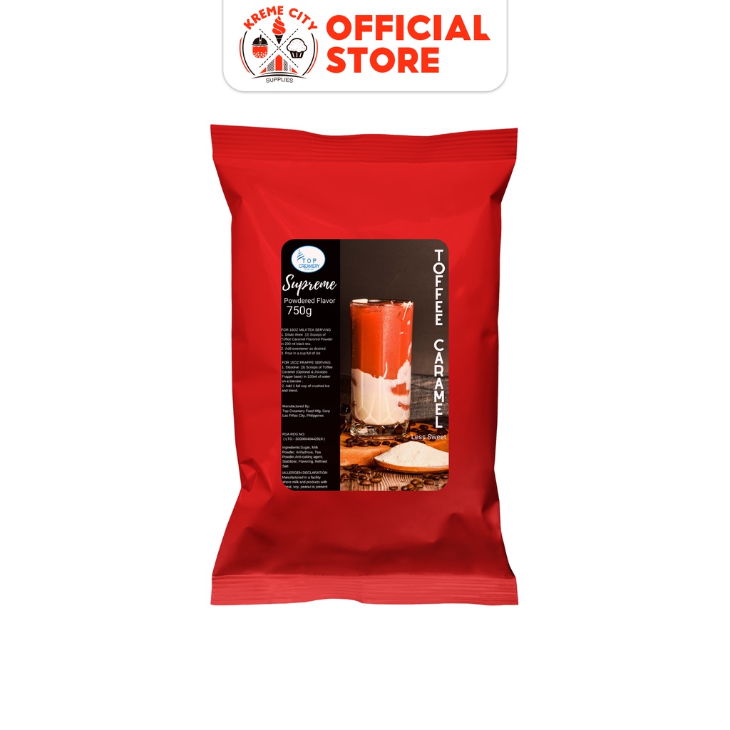 TOP Creamery Supreme Series Toffee Caramel Powdered Flavor Beverage ...