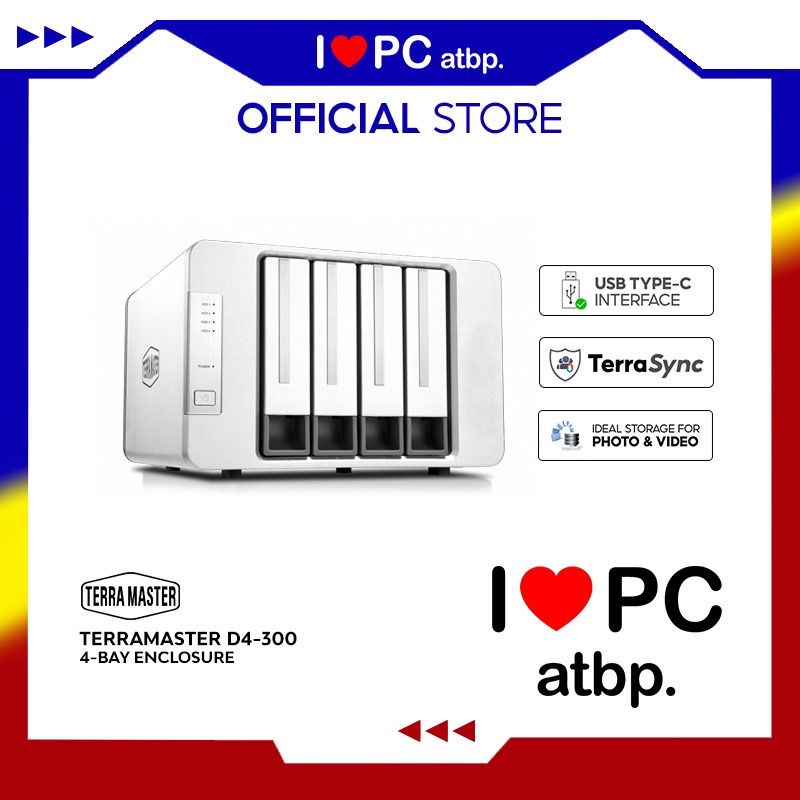 TerraMaster D4-300 Direct Attached Storage (4-Bay Enclosure, NAS ...