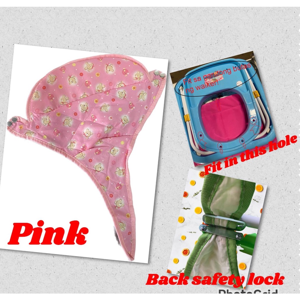 Baby Angel Walker Seat Pad WITH BACKREST AND ADJUSTABLE CLIP (For Baby ...