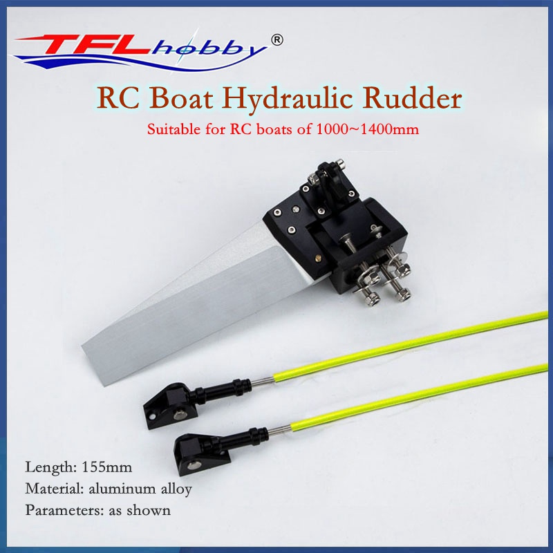 TFL RC Boat Rudder 155mm Simulation Hydraulic Low-resistance Aluminum ...