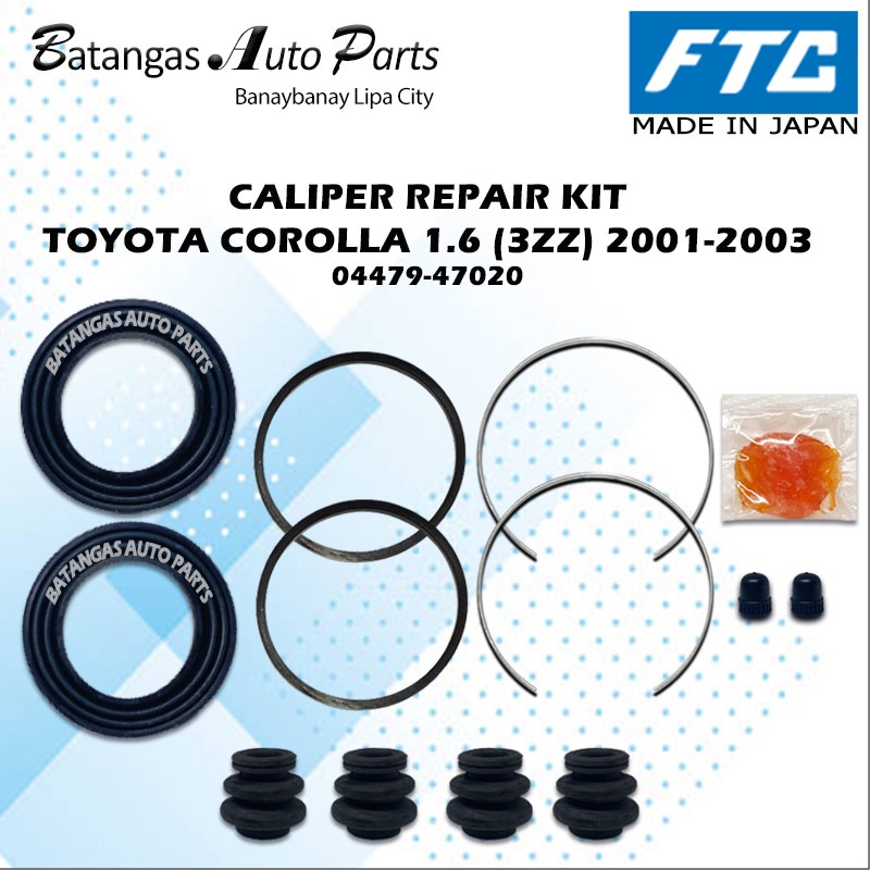 FTC CALIPER REPAIR KIT TOYOTA COROLLA ALTIS 1.6 3ZZ 2001-2003 1SET ...