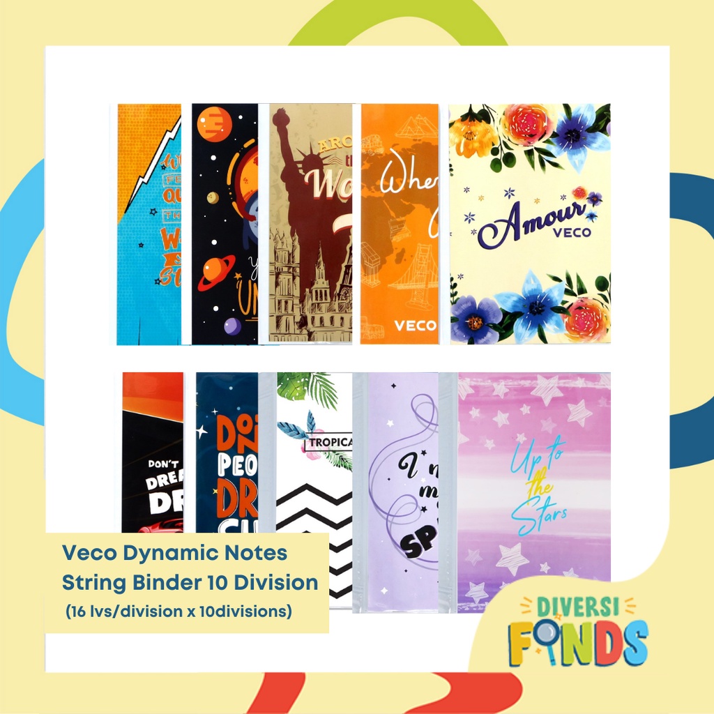 Veco Dynamic Notes String Binder 10 Division (16 lvs/division x ...