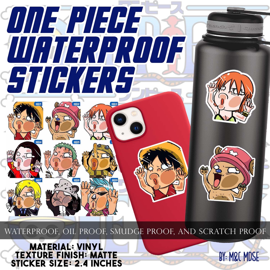 One Piece Anime Waterproof Stickers Anime Peeking | Shopee Philippines
