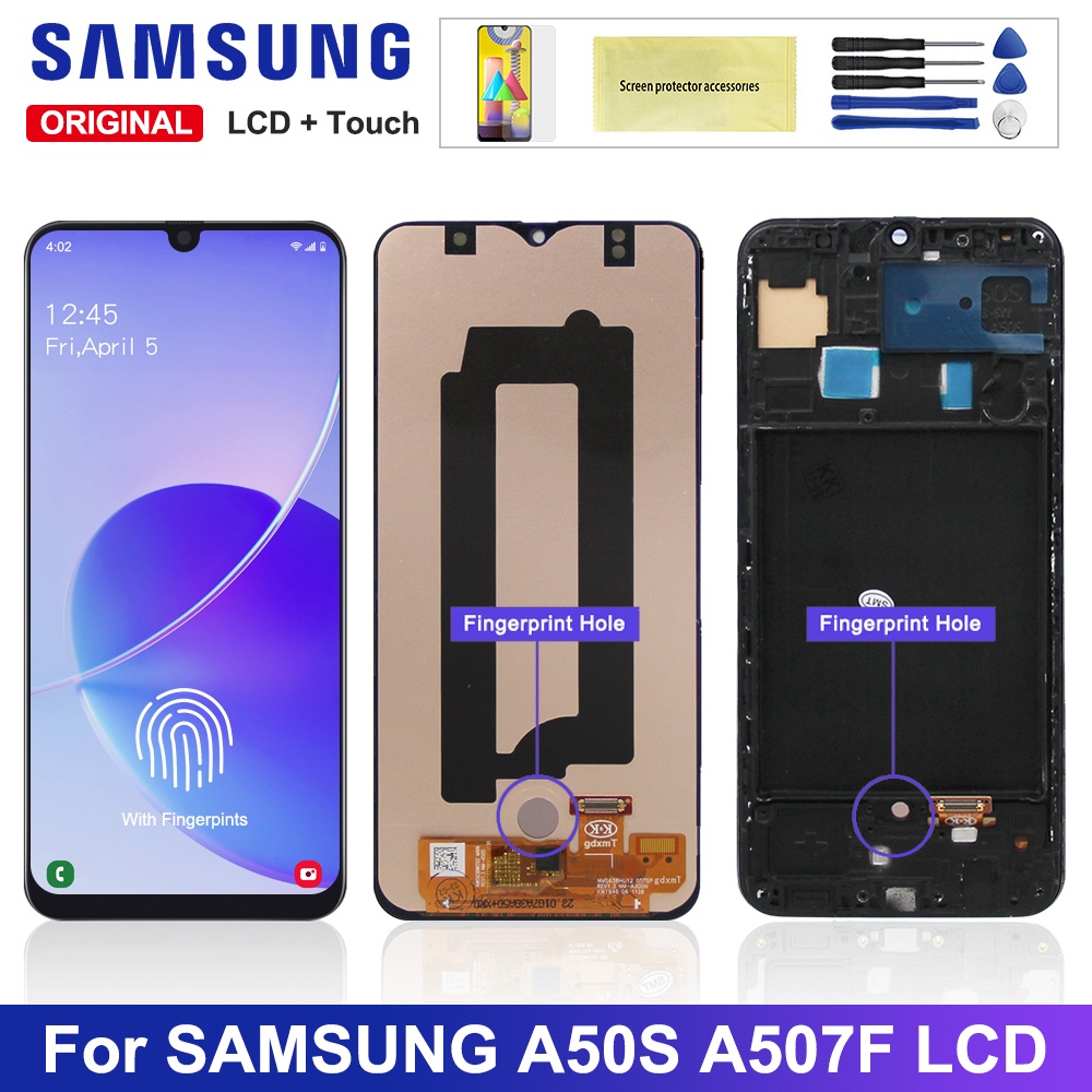 Super AMOLED Samsung Galaxy A50s A507F A507FN LCD Display with Fingerprint Galaxy A50S Touch ...