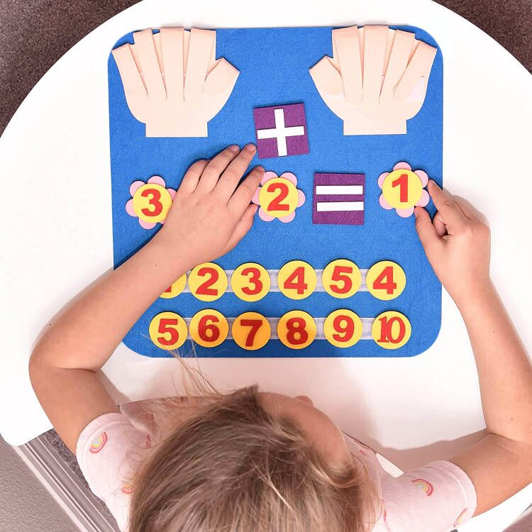 Kids Math Board Felt Learning Kindergarten Teaching Aids Educational ...