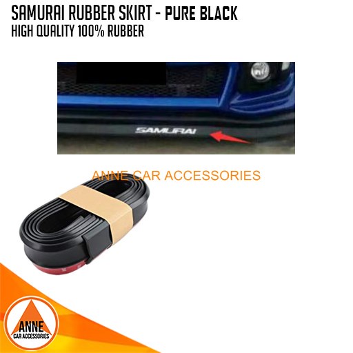 Samurai Pure Black / Red / Blue Color Car Front Bumper Lip Protector ...