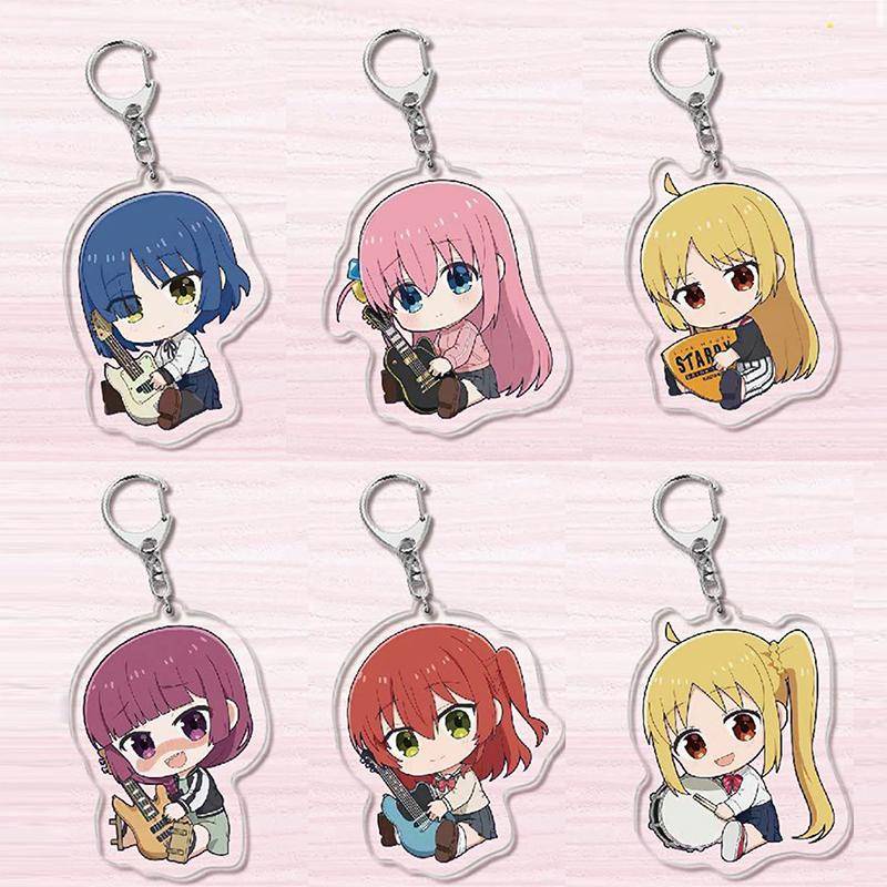 BOCCHI THE ROCK GIRLS Acrylic Keychain Key Ring Waterproof Stickers ...